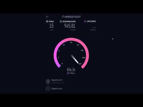 Spectrum Fiber 1 gig Speed Test