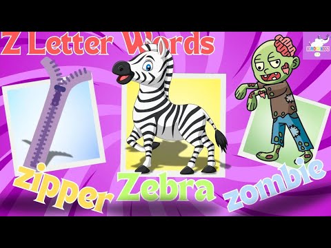 The Z Song Words That Start With The Letter Z Sing Along With Kinderkidz Tv Nursery Rhymes