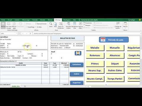 Bulletin de paie - Excel - Non Cadre sur 3 mois consécutifs