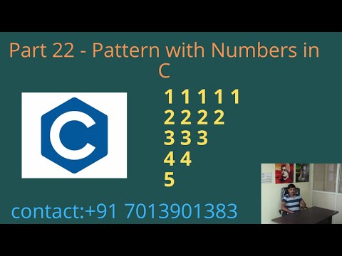 Part 22 – Pattern with Numbers in C | Soonya Technologies
