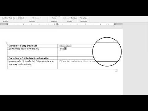 What's the Difference Between a Drop Down List and a Combo Box Drop Down List in Word?