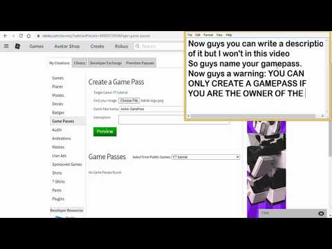 Roblox Studio Tutorial (How to make a gamepass icon in your game store)!