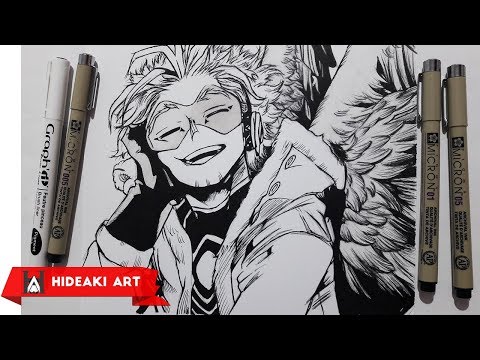 Speed Drawing Hawks || My Hero Academia | Lynette Avery's Blog