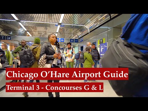 Chicago O'Hare Airport Walking Guide - Terminal 3 - Concourses G & L - Chicago IL