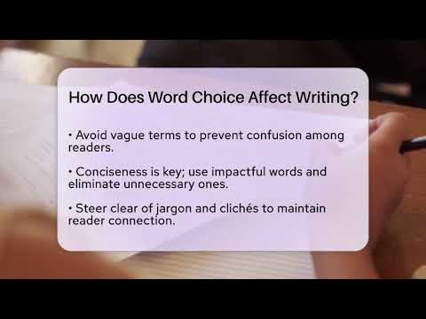 How Does Word Choice Affect Writing? - The Language Library