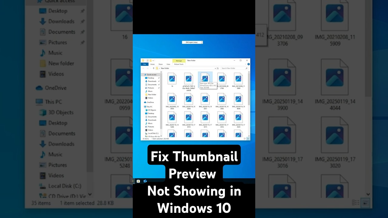 Fix Thumbnail Preview Not Showing in Windows 10 PC or Laptop - 2025