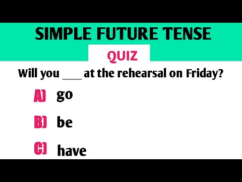 Simple Future Tense: Improve Your English Tense| Grammar Quiz.