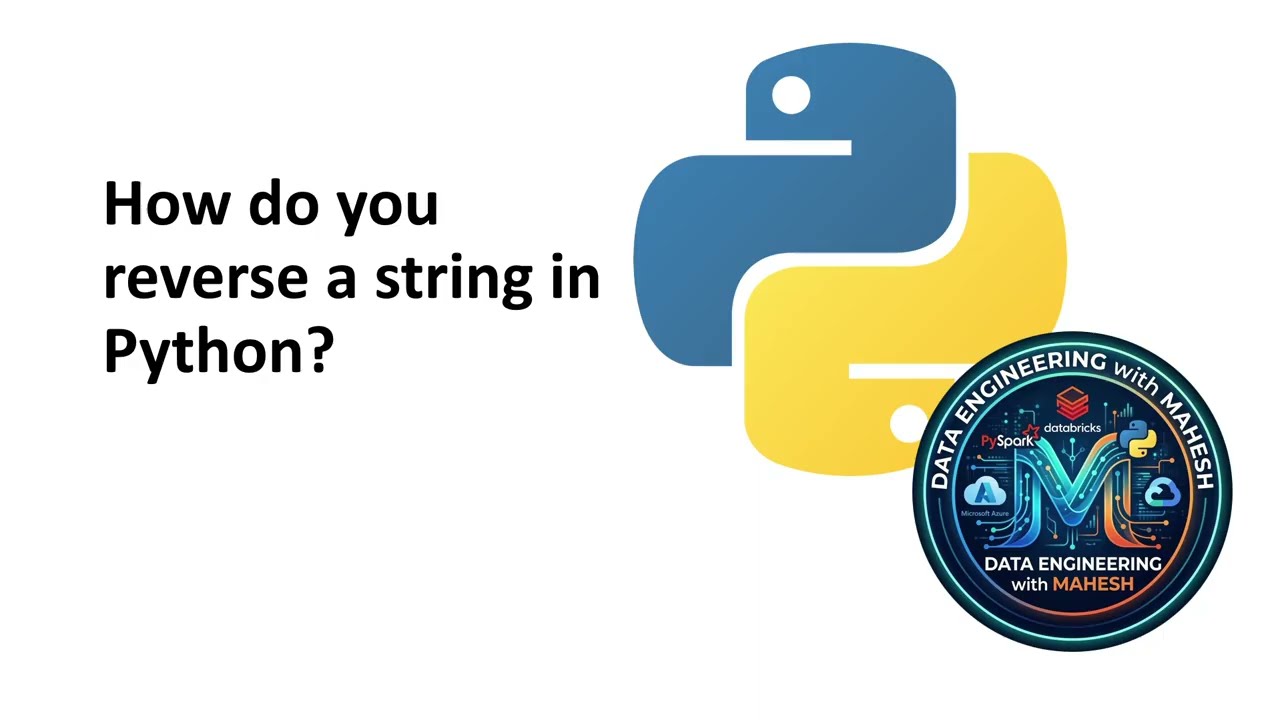 Python interview questions Part1| Reverse a String in Python