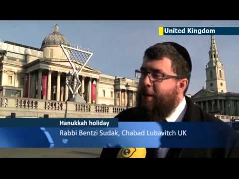 The story behind London's giant menorah: Jewish Hanukkah symbol stands on Trafalgar Square