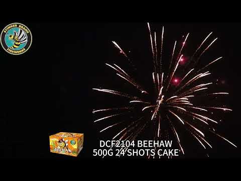 Beehaw! 500 Gram Cake by "Stinger Brand Fireworks"