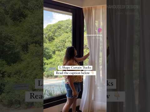 L Track Curtains #homedecor #tips #interiordesign #hotel #hacks #design #luxury #windows #curtains