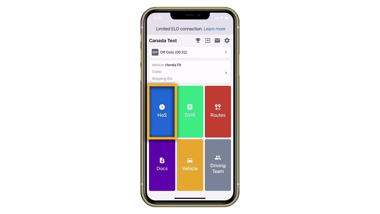Driver App for Canada: Roadside Inspection