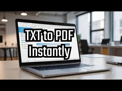 How to Convert TXT to PDF in Seconds - No Software Needed!