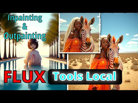 Comfyui Tutorial : testing Flux Tools for inpainting & outpainting #comfyui #flux #fluxtools