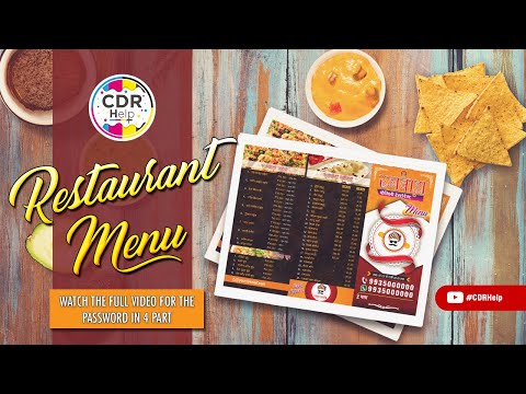 RESTAURANT MENU DESIGN FULL EDITABLE WITH CDR CD16