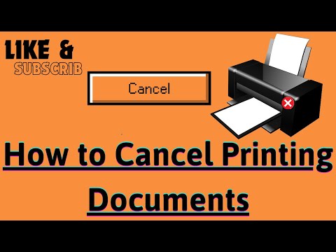 How to Cancel Printing Documents