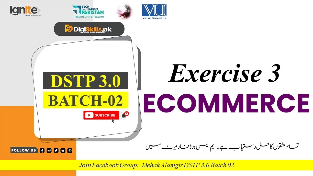 ecommerce exercise 3 dstp 3.0 batch 02 2026  | dstp 3.0 batch 02