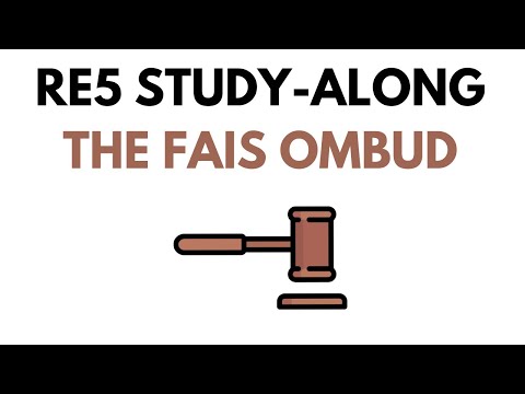 RE5 Study Along - Duties & Powers of the FAIS Ombud