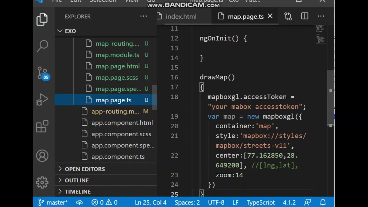 drawing map with mapbox javascript methods in ionic app