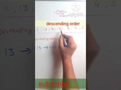 #short #descending order।।UKG class exercise#decreasing activity