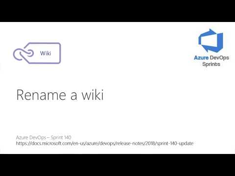 #azuredevopssprints 140 - Rename a wiki