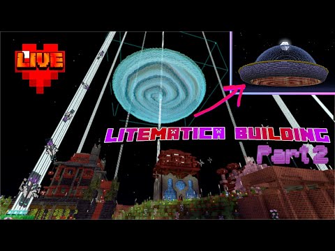 Minecraft Creative: Building a massive Galaxy Ship using litematica part 2