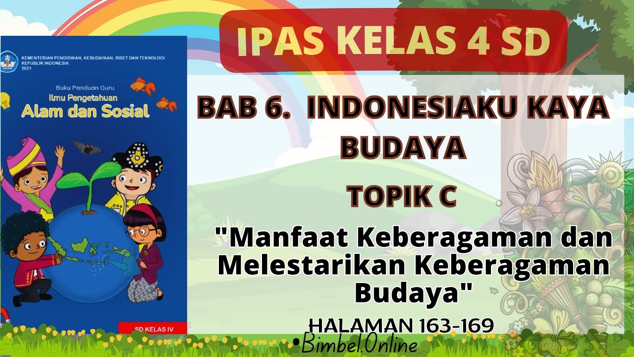 CLASS 4 SCIENCES CHAPTER 6 TOPIC C - BENEFITS AND PRESERVING INDONESIAN CULTURAL DIVERSITY - PAGE...