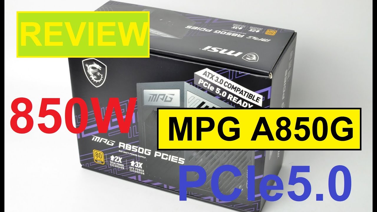 Nguồn máy tính MSI MAG A850GL PCIE 5.0 (850W, 80 Plus Gold, ATX 3.0)