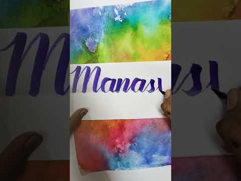 This one's for Manasvi....ππ Who's next?? Comment your name below ππ»ππ» #calligraphy #art #brushpen