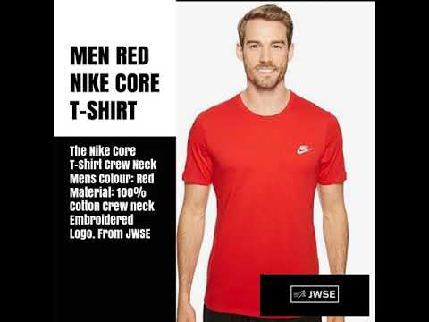 MEN RED NIKE CORE T-SHIRT WWW.JWSE.UK