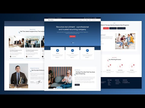 Free Human Recruitment Agency Site Template | HTML, SCSS/SASS & JavaScript