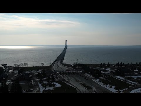 Drone Sights and Sounds: Flying Around the Mackinac Bridge