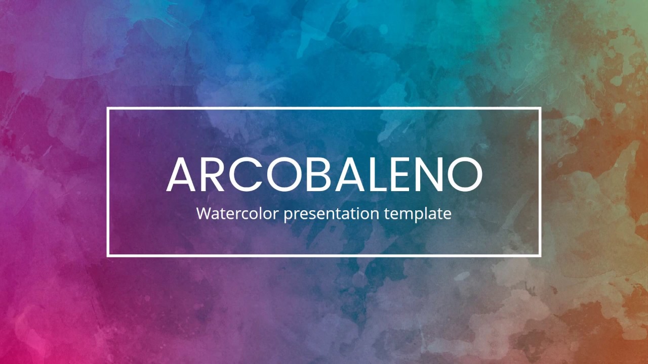 Arcobaleno - Watercolor Powerpoint Template