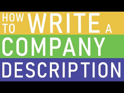 How to Write a Business Description in business plan