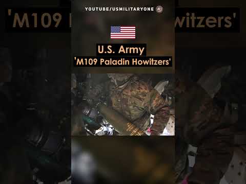 US Army Artillery: Inside The 'M109 Paladin' Howitzers #shorts