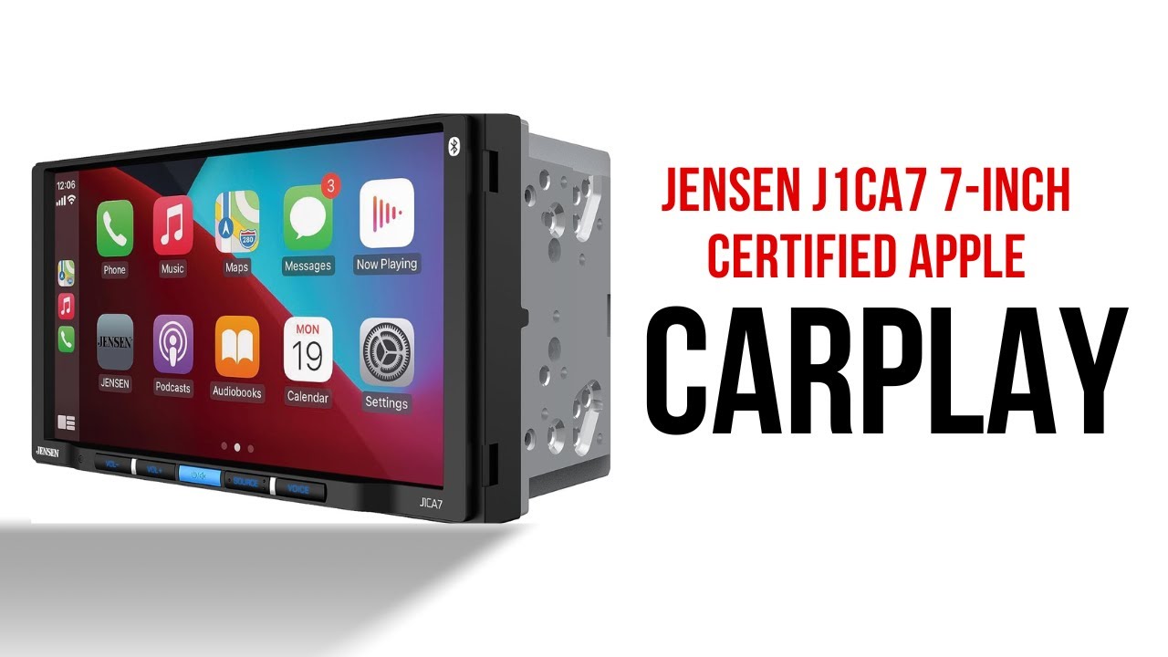 JENSEN J1CA7 7-inch Certified Apple CarPlay & Android Auto | Double DIN Touchscreen Car Stereo Radio