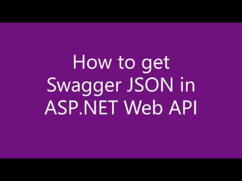 How To Get Swagger Json In ASP.NET WebAPI