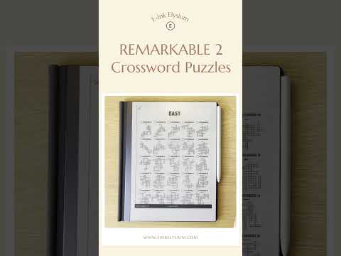 Crossword Puzzles on Remarkable 2 - Enhance Language Skills and Mental Agility