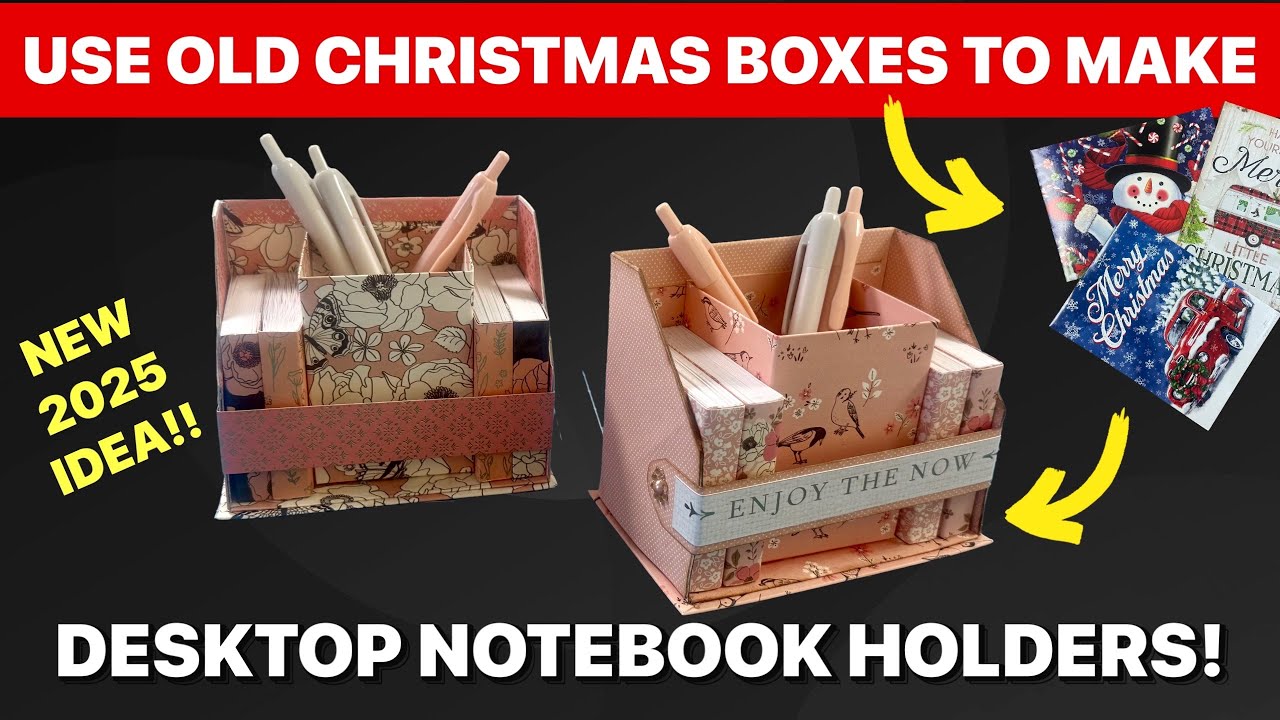 DON’T THROW OUT OLD THOSE BOXES!  Desktop Notebook Holders. EASY CRAFT IDEA!
