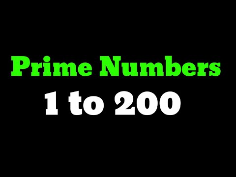 Prime Numbers 1 to 200 | Prime Numbers For Children