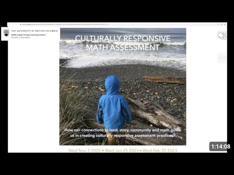 Culturally Responsive Mathematics Education 2022-23 Session 3: Culturally Responsive Math Assessment