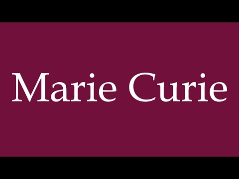 How to Pronounce ''Marie Curie'' Correctly in German