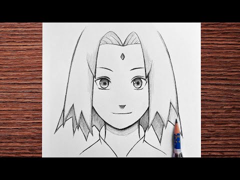 Easy anime drawing | how to draw Sakura - [Naruto] step-by-step