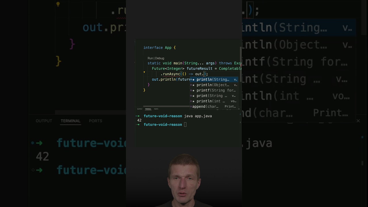 A Use Case For The Void #java #shorts #coding #airhacks