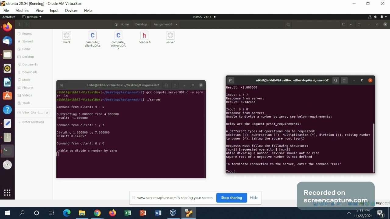 Programming Assignment 7 Demo