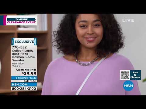 Colleen Lopez BoatNeck Dolman Sleeve Sweater