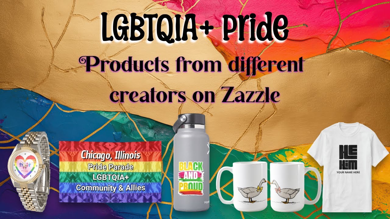 LGBTQIA+ Pride Month Products from Different Zazzle Sellers