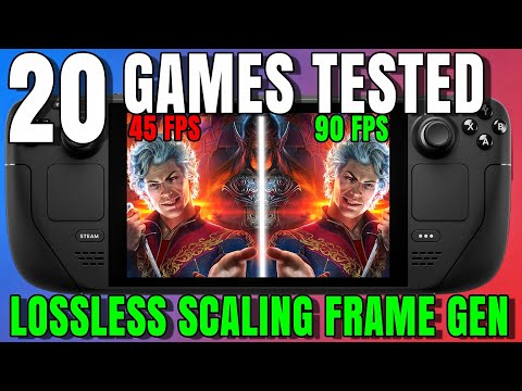 Lossless Scaling on Steam Deck - Frame Gen Tested in 20 Games!