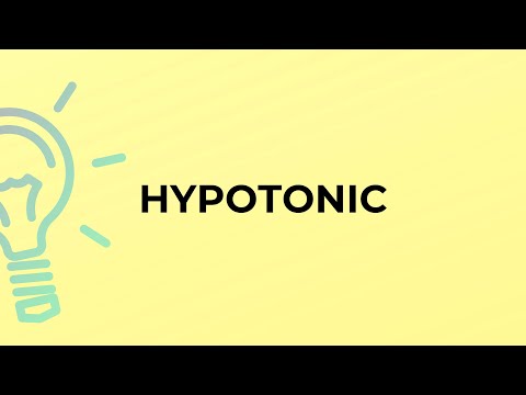 What is the meaning of the word HYPOTONIC?