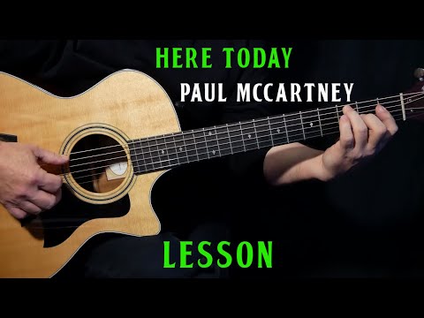 how to play "Here Today" on guitar by Paul McCartney acoustic guitar lesson